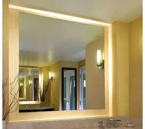 Парящее зеркало с подсветкой