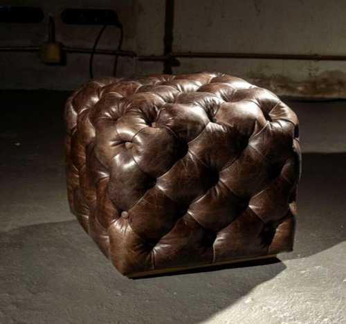Пуф chesterfield, buttoned leather