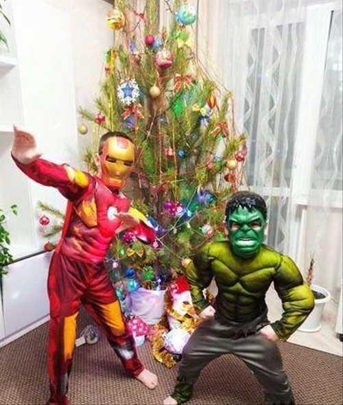 Новогодние костюмы Железный человек и Халк