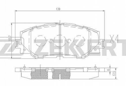 Тормозные колодки дисковые Zekkert BS-2683