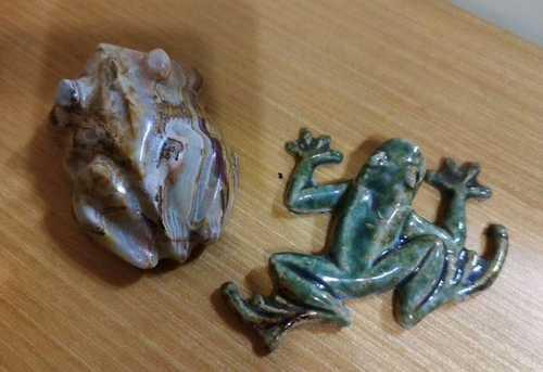 Лягушка жаба из оникса, лягушка керамика