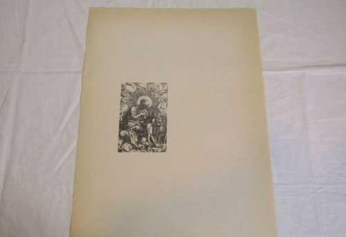 Гравюра старинная литография Дюрер 19-20 век №9764