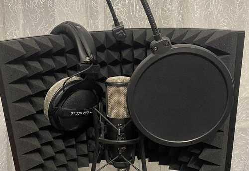 Микрофон AKG P420 + Аудиокарта Focusrite 3rd gen