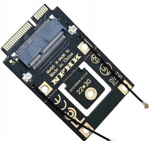 Адаптер M2 key (A E) на mini PCIe Wi-Fi Bluetooth