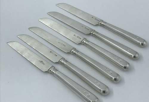 Ножи десертные Серебро 84 проба 1887 год 6 штук