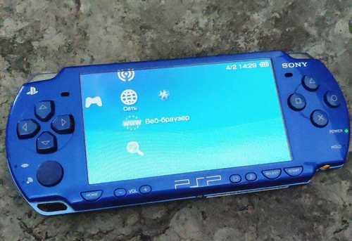 Sony PSP slim 2006 blue идеальное состояние