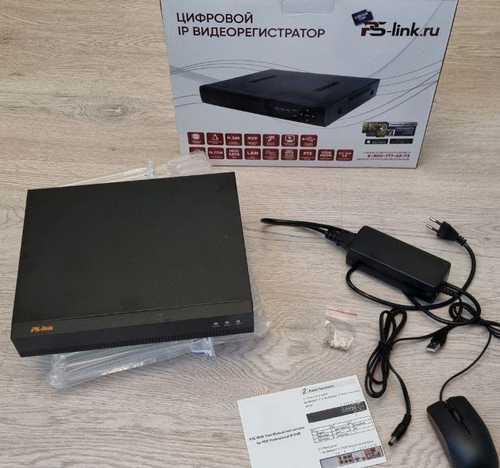 IP видеорегистратор Ps-Link 3104P на 4 канала с PO