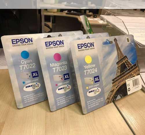 Чернила epson Yellow, Magenta, Cyan