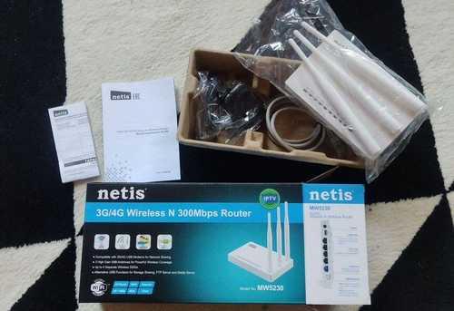 Wi-Fi роутер Netis MW5230, N300, белый 3g 4g iptv