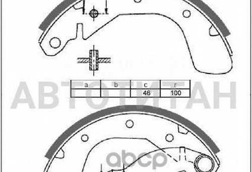 Колодки тормозные барабанные зад daewoo nexia salo