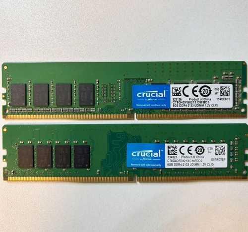 Оперативная память Crucial 16GB DDR4-2133