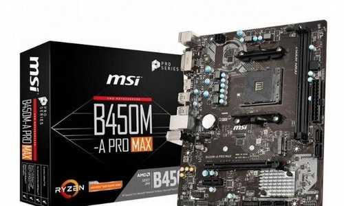 Материнская плата MSI B450M с процессором