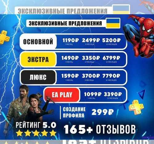 Подписка ps plus РФ delux продление на любой срок (Арт.73847)