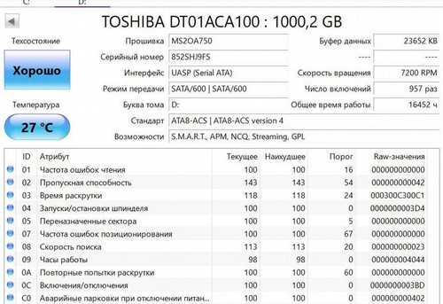 Жесткий диск 3.5 Toshiba 1TB