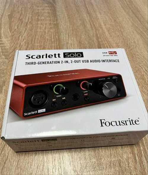 Внешняя звуковая карта focusrite scarlett solo 3rd