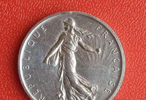 Монета Франция, серебро