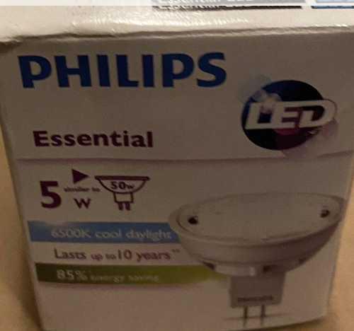 Лампа светодиодная philips essential GU5.3 5W