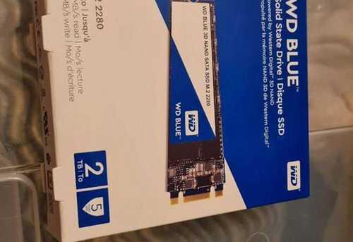 SSD WD Blue 2tb wds200 2тб, M.2 2280, SATA III
