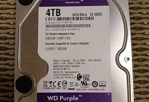 Жесткий диск wd purple 4Тб wd40purx