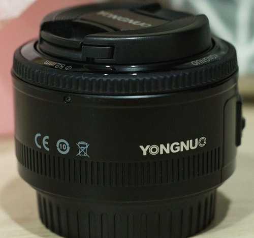 Объектив yongnuo yn 50mm f 1.8 canon ef