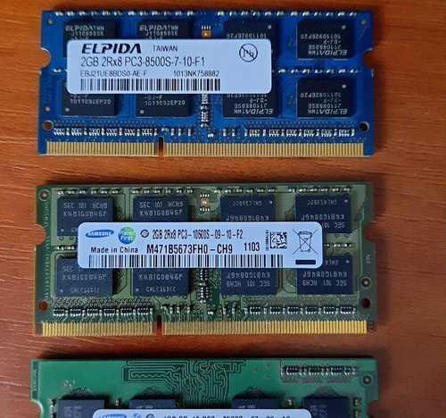 Оперативная память ddr3 для ноутбука 2 gb