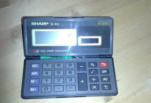 Sharp EL-810 шарп калькулятор на запчасти
