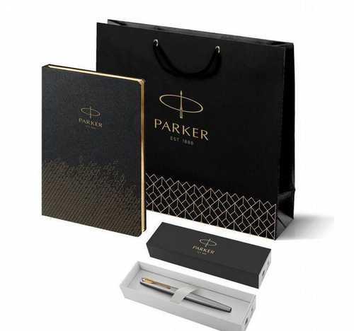 Parker Набор:Пер.ручка Parker Jotter Stainless Steel GT (2030948)  Ежедн.черн. недат. (2031110 53309