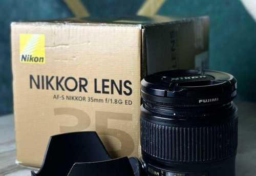 Объектив nikkor lens AF-S nikkor 35mm f/ 1.8G ED