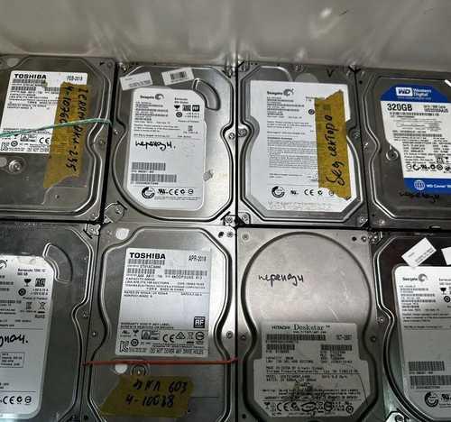 8 HDD 3.5 1TB 500Gb 320Gb 80Gb Переназначенные сек