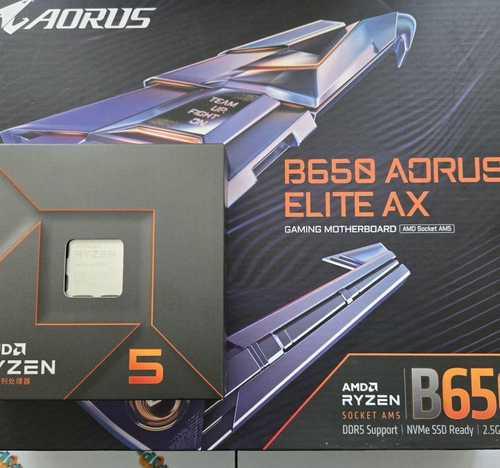 AM5 Комплект Ryzen 5 7600X + B650 Aorus Elite AX