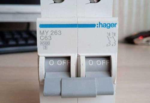 Автоматический выключатель hager c 63