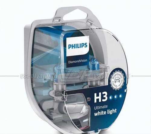 Лампа галогенная philips H3 Diamond Vision 12V 55W