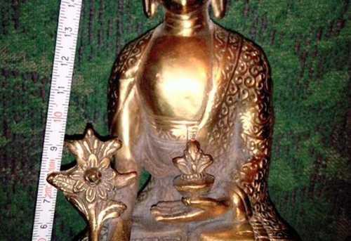 Статуэтка будда медицины Ченрези с рельефом