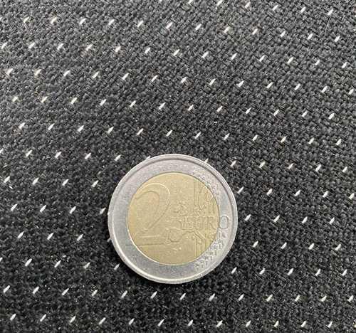 Редкая монета 2 евро 2002 года