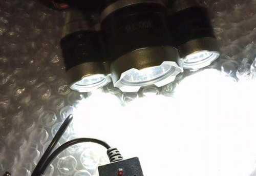 Новый налобный фонарь, два аккумулятора
