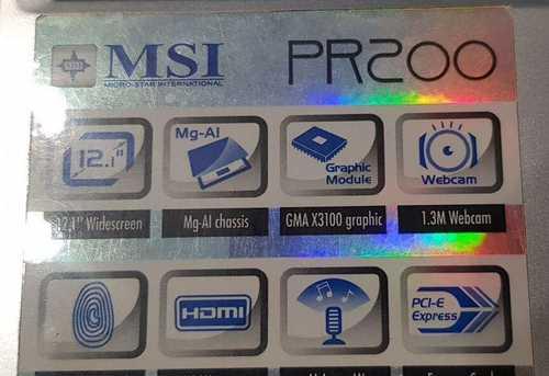 Ноутбук MSI PR200 12.1"
