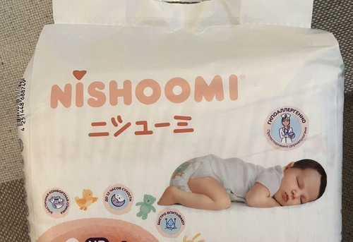 Подгузники nishoomi 1 (до 5 кг) 24 штуки