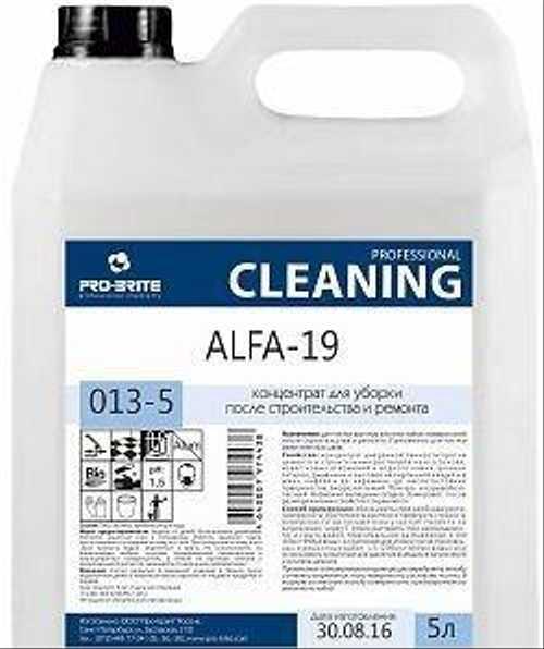 Alfa-19, 5 л *Концентрат для уборки после строител