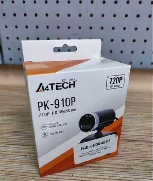 Камера Web A4Tech PK-910P черный 1Mpix (1280x720)