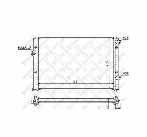 Радиатор системы охлаждения\ VW Passat 1.6i-2.0i/1