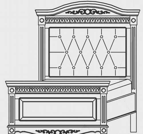Кровать 90 "Карина" 2364 Орех Simex Ка