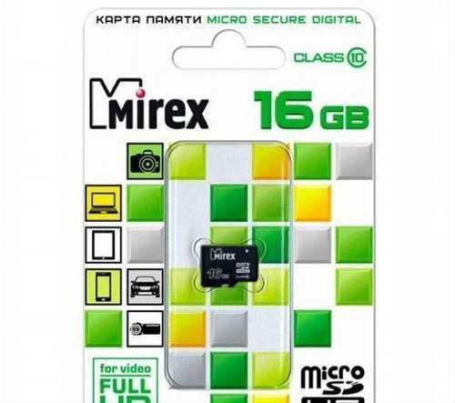 Карта памяти Mirex microsdhc 16Gb Class10
