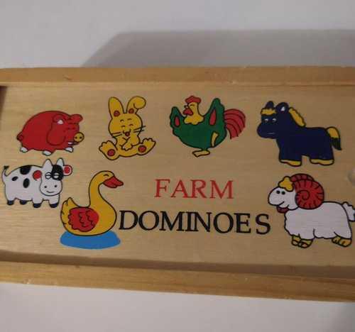 Домино детское farm dominoes. Дерево