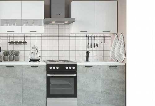 Кухонный гарнитур Дуся М 2 метра, белый бриллиант