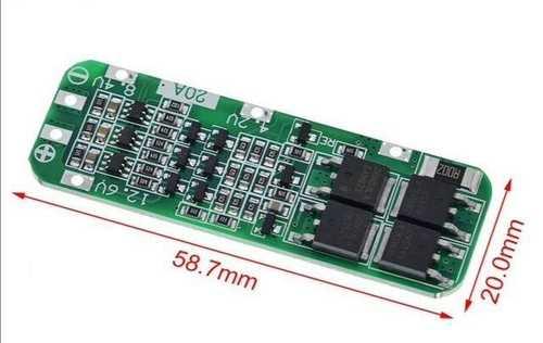 Плата контроля заряда 12В, BMS 3S 20A