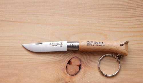 Нож-брелок Opinel №4, нержавеющая сталь, бук