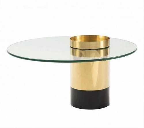 Журнальный столик круглый "сатурн" 80 см золото
