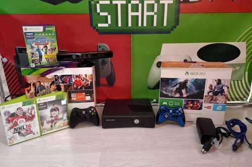 Xbox 360S(320GB) Кинект/2Джостик/Игры