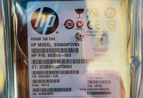 Жесткий диск HP EG0600fcvbk