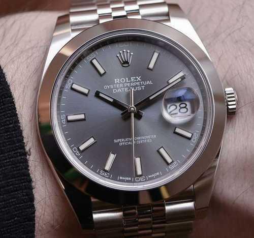 Часы Rolex Datejust 41mm Steel Grey Dial оригинал